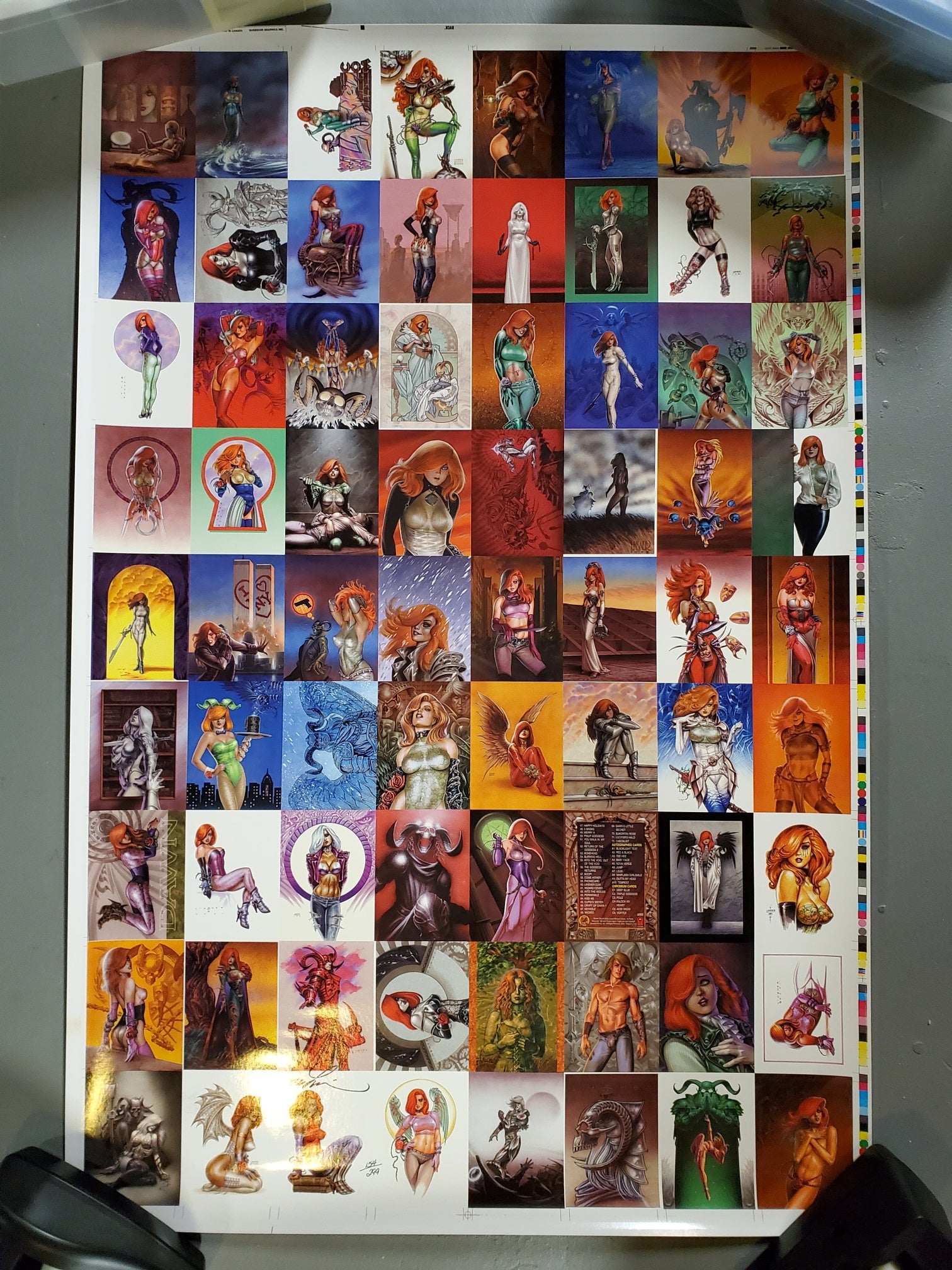 Definitive Dawn Card Set UNCUT CARD SHEET by Joseph Michael Linsner ...